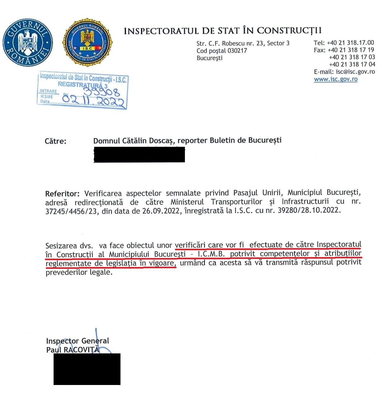EXCLUSIV | Inspectoratul de Stat în Construcții descinde la Pasajul Unirii. Verificările, după o ...