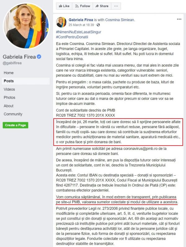 Deși a promis că spune, în fiecare săptămână, câți bani strânge din donații și ce face cu ei ...