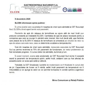 CET Sud, CET Progresu și CET Grozăvești livrează agent termic sub ...