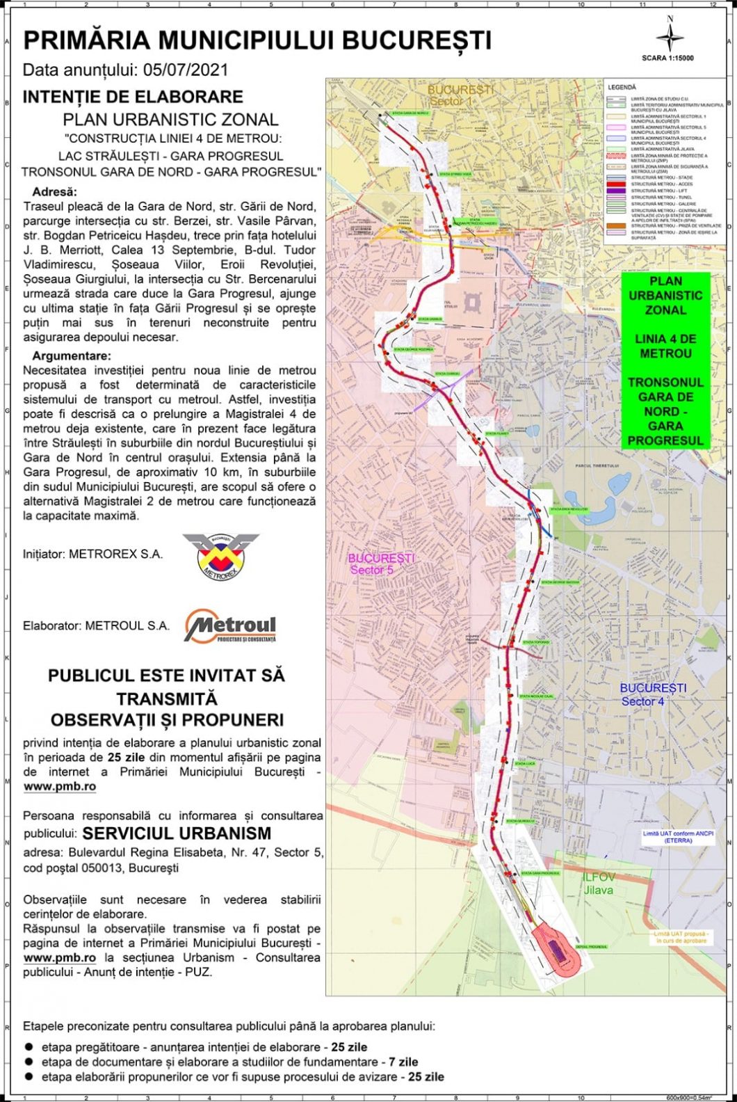 M4 s-ar putea prelungi de la Gara de Nord la Gara Progresul. Proiectul ...