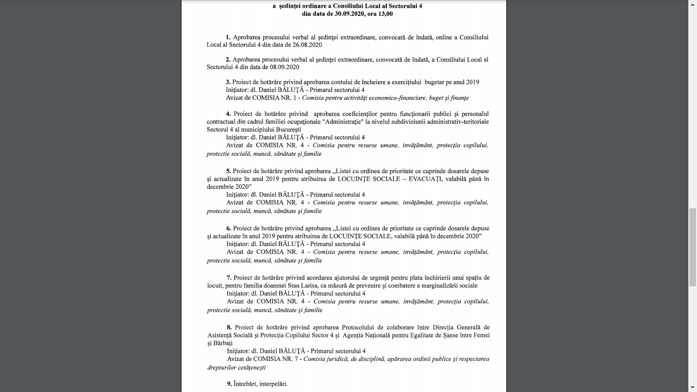 Cântec de lebădă de 300 de milioane de lei la Primăria Sector 4 | Ultima ședință de CL, cu ...