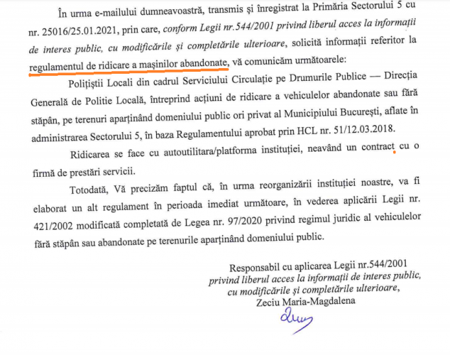 Ridicarea mașinilor parcate ilegal | Un singur sector și Primăria Generală au un regulament ...