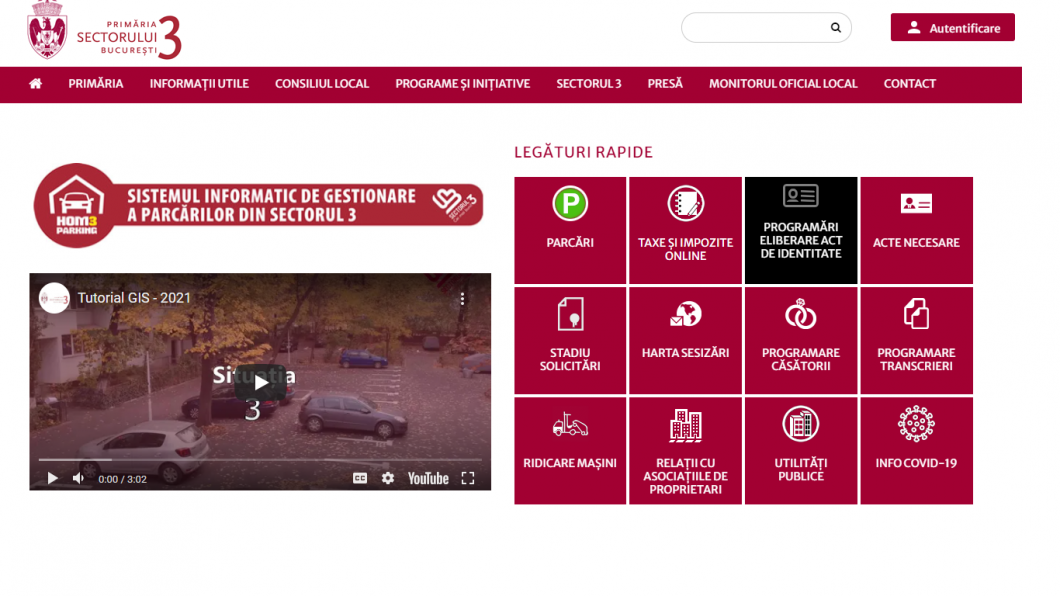 Sectorul 3 | Programare online pentru eliberarea cărților de identitate - Buletin de București