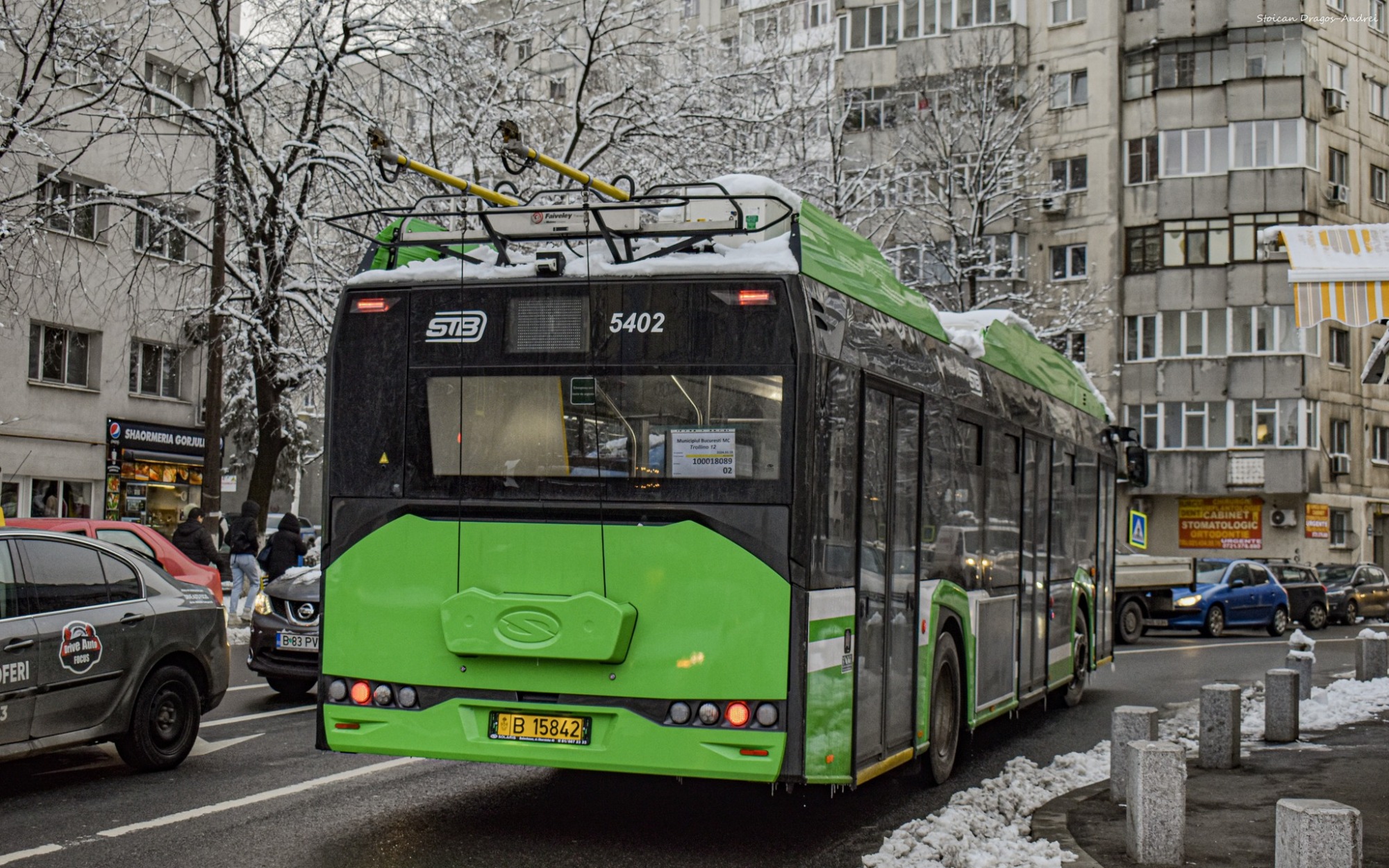 Primul troleibuz Solaris Trollino a ieșit in probe pe linia 61 ...